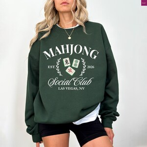 Custom Mahjong Social Club Sweatshirt, Mahjong Lover Hoodie ...