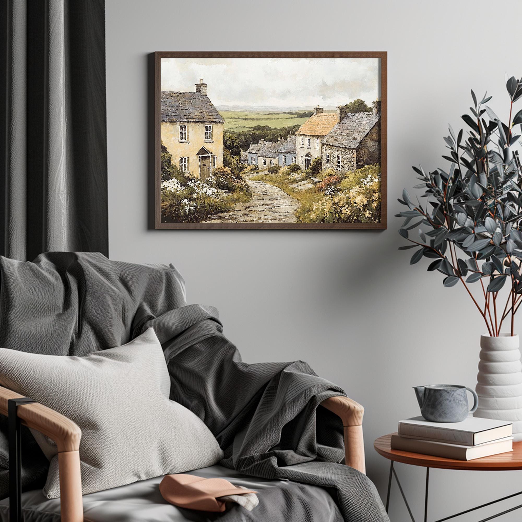 Irish Wall Art, Printable Ireland Wall Decor, Irish Village Landscape ...