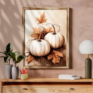 Thanksgiving Pumpkin Painting, Printable Farmhouse Decor, Fall Pumpkin ...