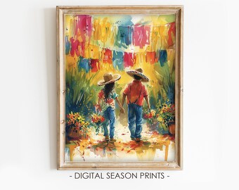 Mexican Cinco De Mayo Print, Printable Hispanic Wall Art, Digital ...