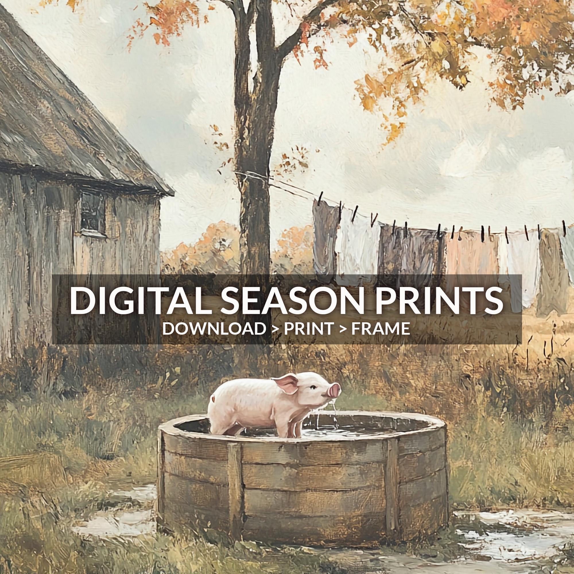 Printable Laundry Room Decor or Bathroom Wall Art, Vintage Farmhouse ...