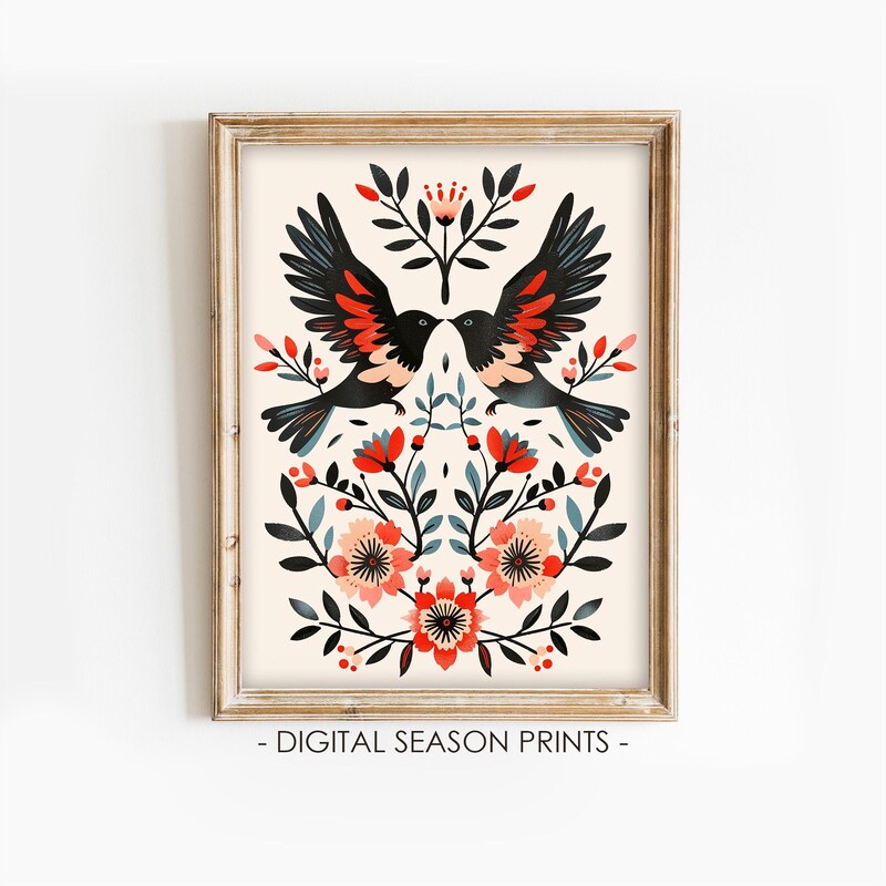 Bird Folk Art - Etsy