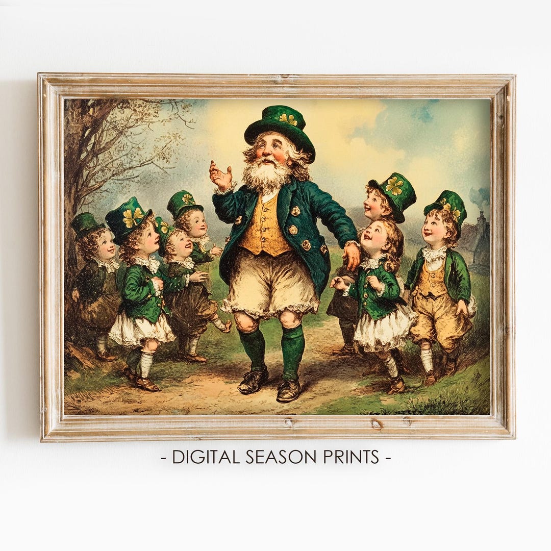 St Patrick's Day Fun Print, Printable Vintage St Patrick's Day Wall Art ...