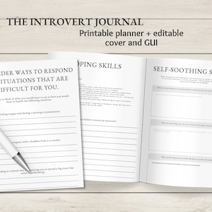 Being an Introvert Editable Printable Journal | Introvert Survival Kit ...