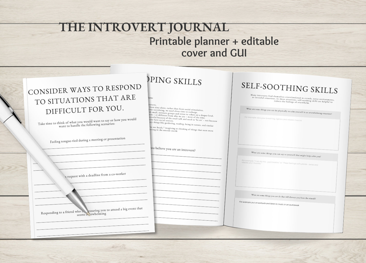 Being an Introvert Editable Printable Journal | Introvert Survival Kit ...
