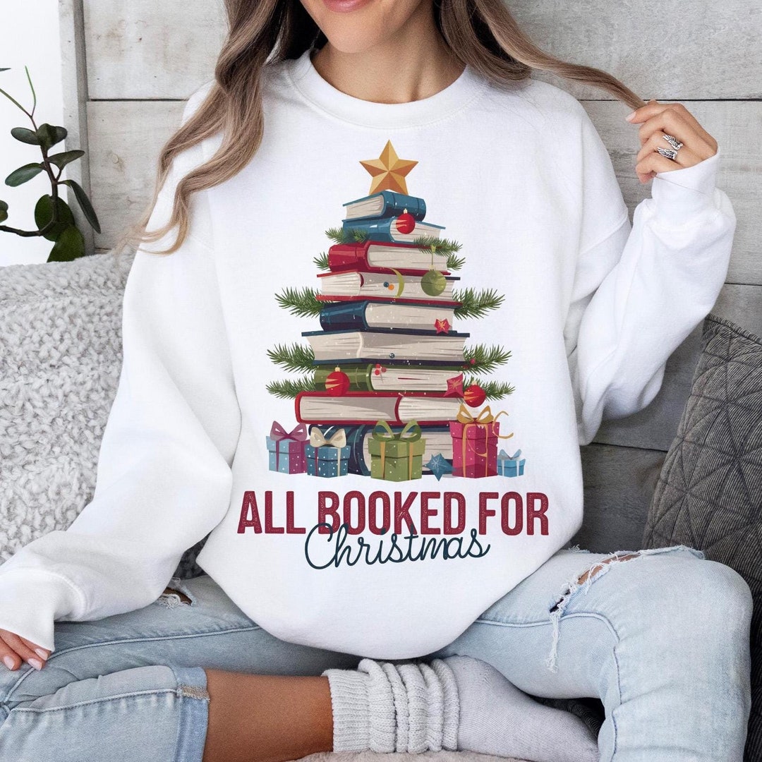All Booked for Christmas Png, Christmas Books Png, Book Lovers Png ...