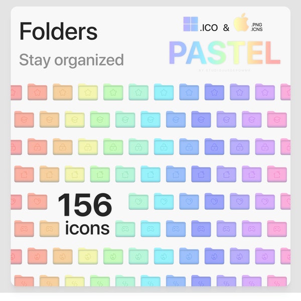 File Folders Pastel - Etsy