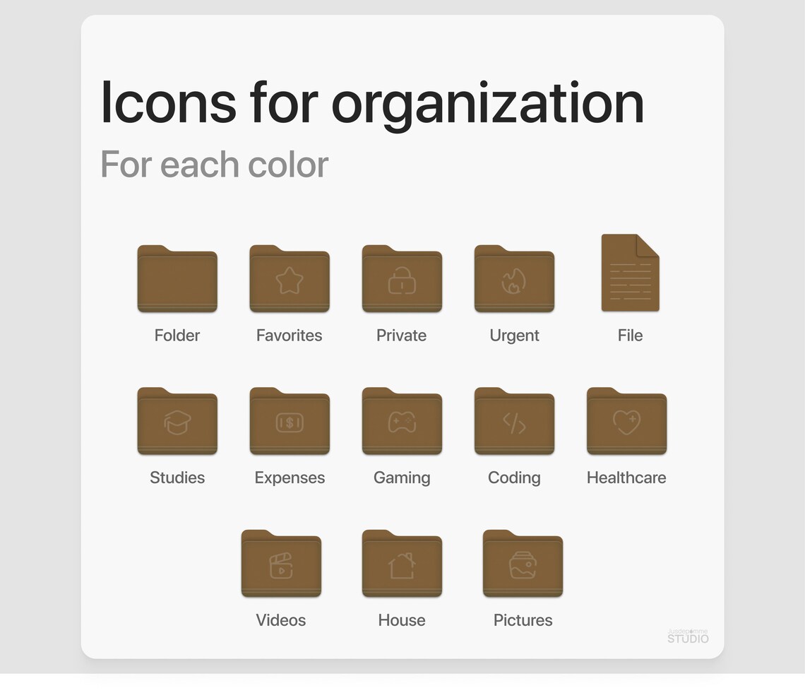 Aesthetic Folders Icon Bundle for Macos and Windows - Files & Folders ...