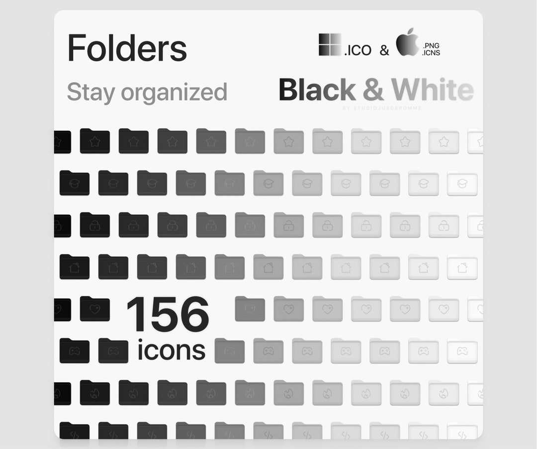Aesthetic Folders Icon Bundle for Macos and Windows - Files and Folders ...