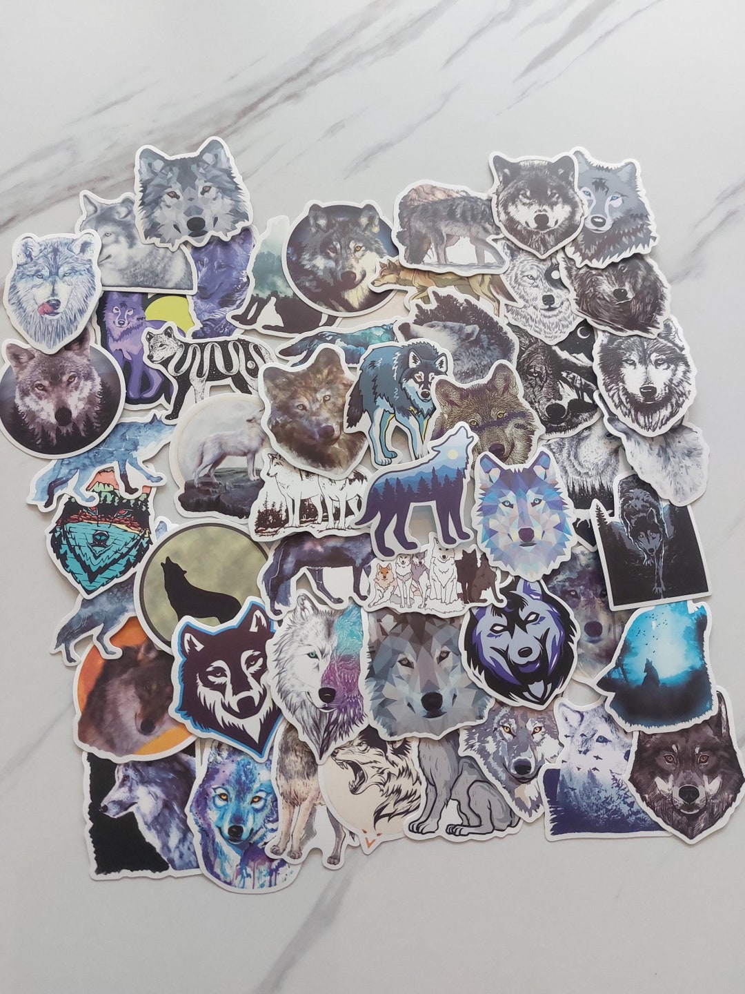 Sticker Set Wolves Wolf Pack Fantasy Mythical Wolves Approx. 50 Pieces ...