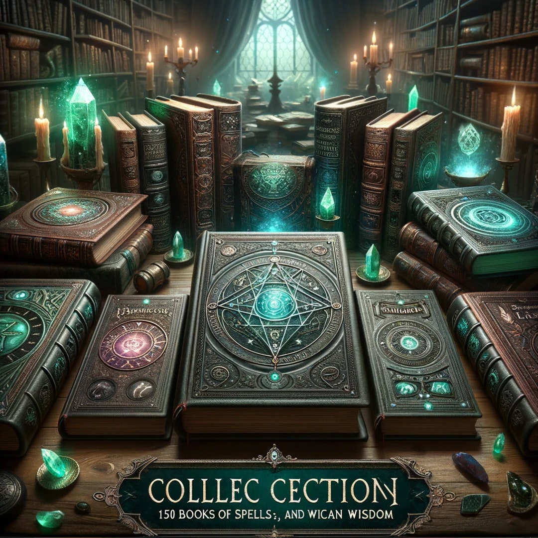 Witchcraft Library: 150 Books of Magick, Spells, and Wicca Knowledge - Etsy