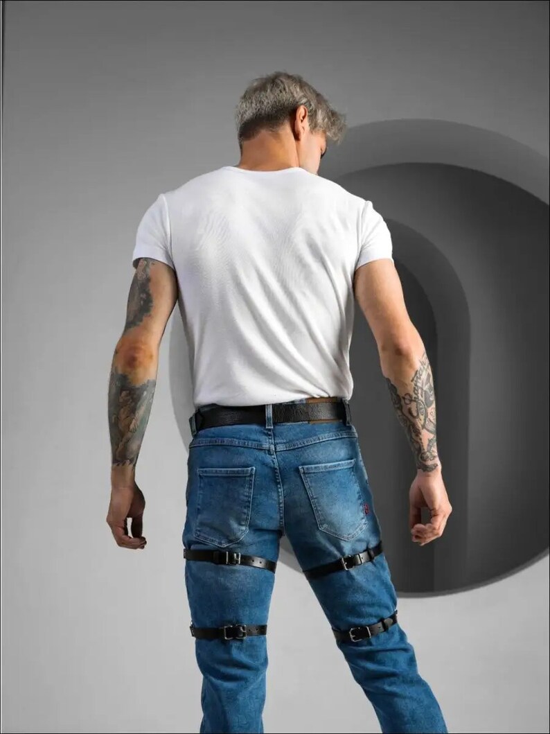 Leg Harness Men, Harness Belt for Men, Adjustable Leg Suspender, Men's ...