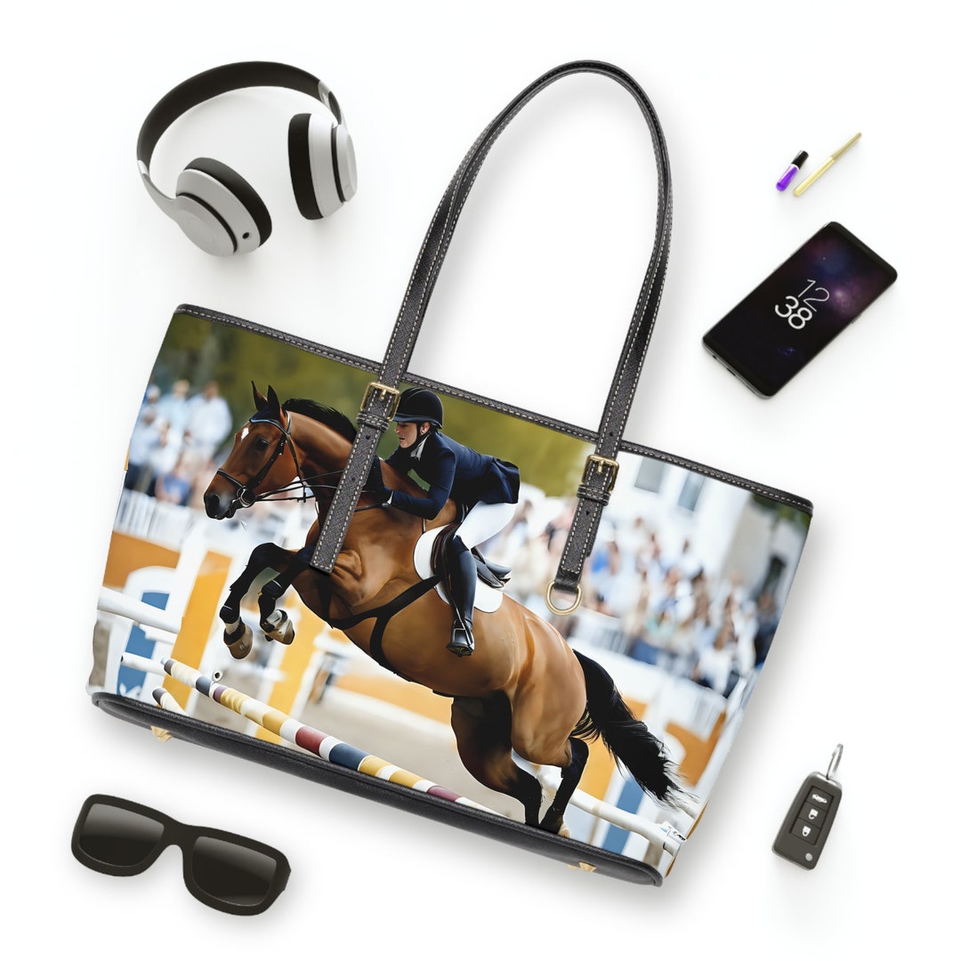 Equine Horse Jumping Leather Shoulder Bag - Etsy