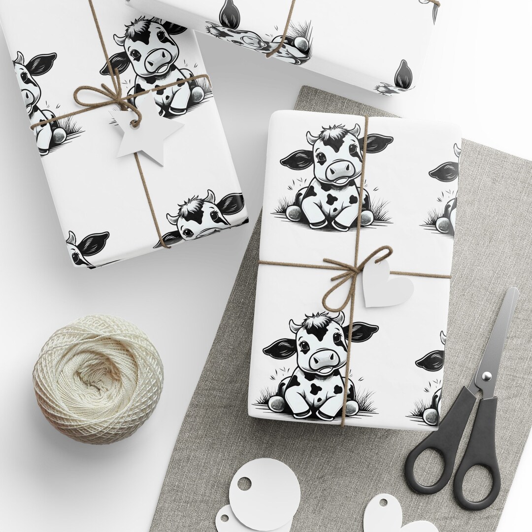 Baby Cow Wrapping Papers - Etsy