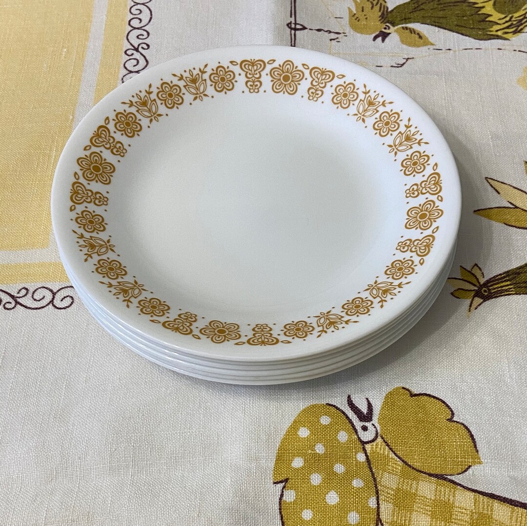 Corelle Butterfly Gold Bread Plates - Set of 6 Vintage Side Plates - Etsy
