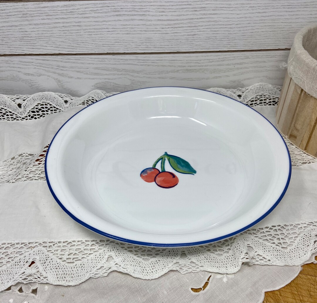 Vintage Corelle fruit PIE DISH 10 1/4 Inches in - Etsy