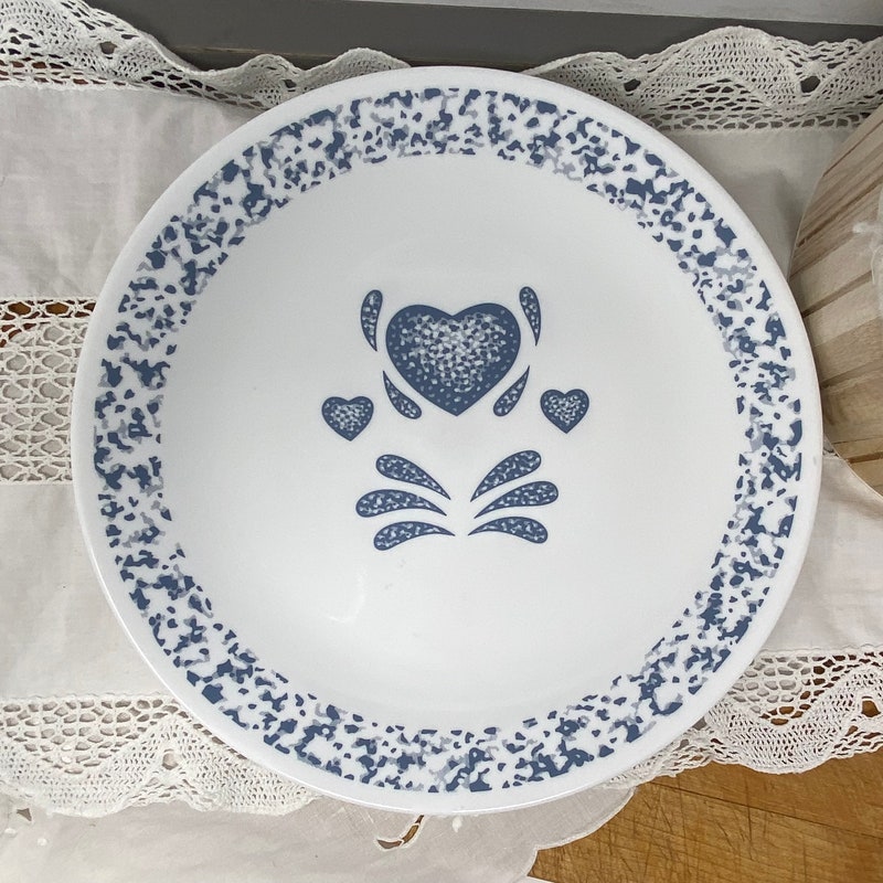 Corelle Blue Heart Dishes - Etsy