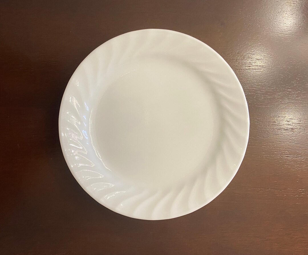 Lot of FOUR, Corelle White enhancements Salad/side Plates 7 1/4 Inches ...