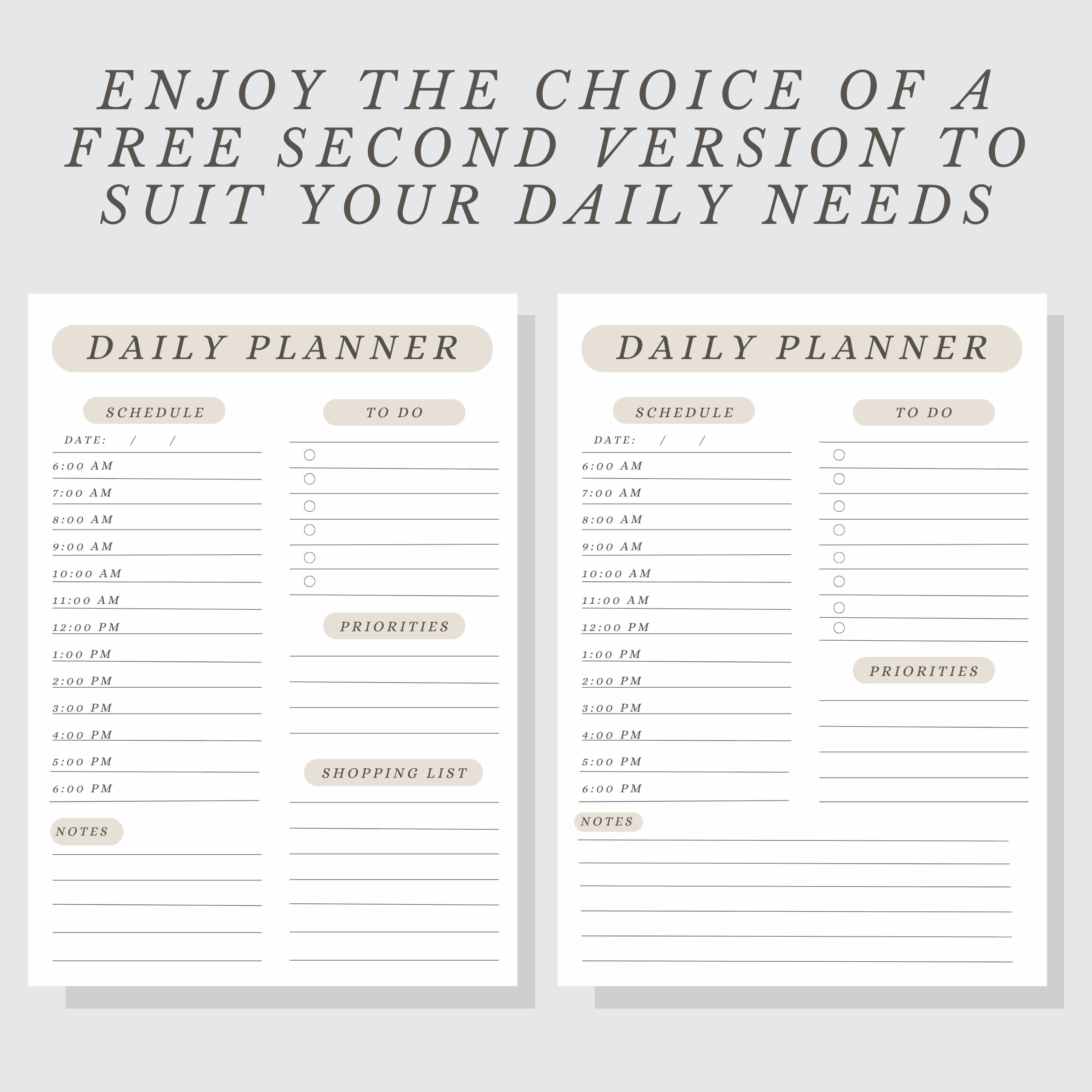 Productive Daily Planner | Printable | Planner Template | Productivity ...