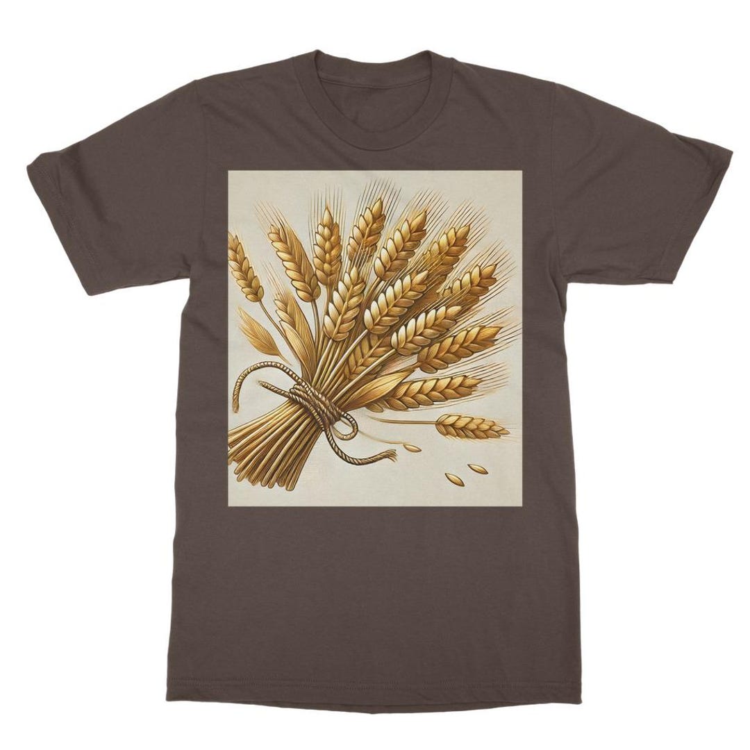 Illustration of Golden Sheaved of Wheat Tied Together With a Rustic ...