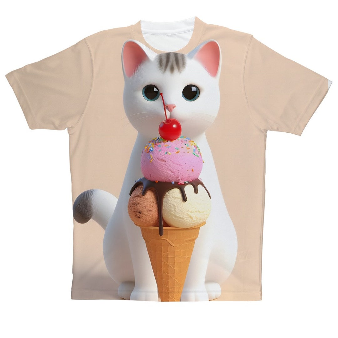 Cutie Ice Cream Sublimation Performance Adult T-shirt - Etsy
