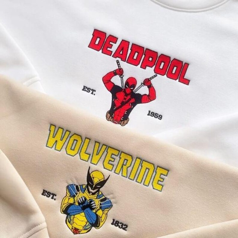 Deadpool & Wolverine Sweater, Marvel Heroes Pullover, Comic Book ...