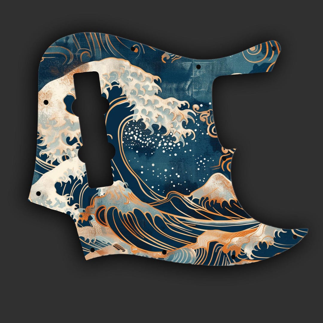 Custom Fender Jazz Bass Pickguard, Unique Graphical Jazz Bass Scratch ...