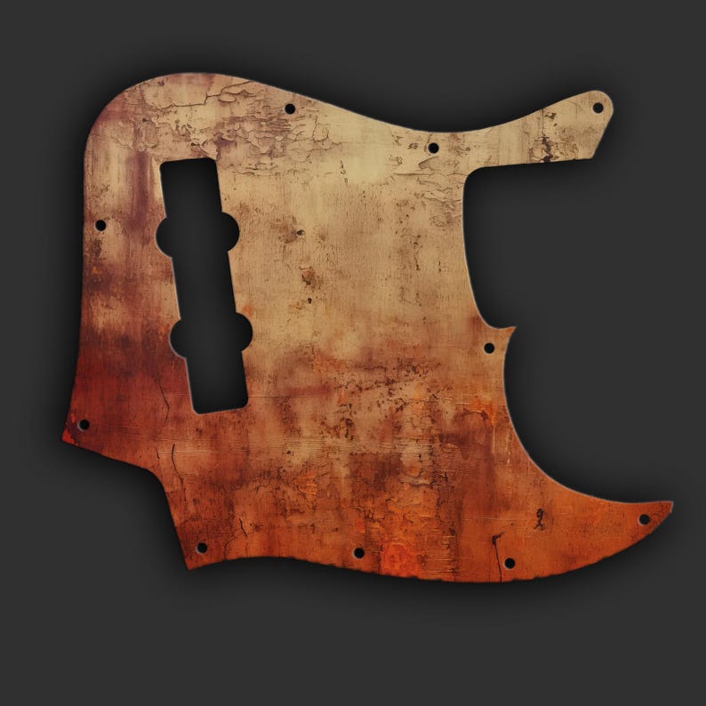 Grunge Style Fender Jazz Bass Pickguard: Distressed Texture Design - Etsy