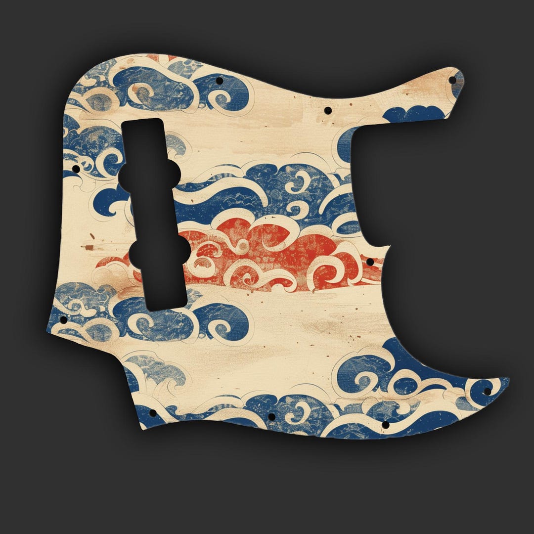 Custom Fender Jazz Bass Pickguard, Unique Graphical Jazz Bass Scratch ...