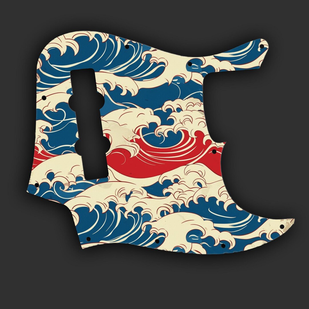 Custom Fender Jazz Bass Pickguard, Unique Graphical Jazz Bass Scratch ...