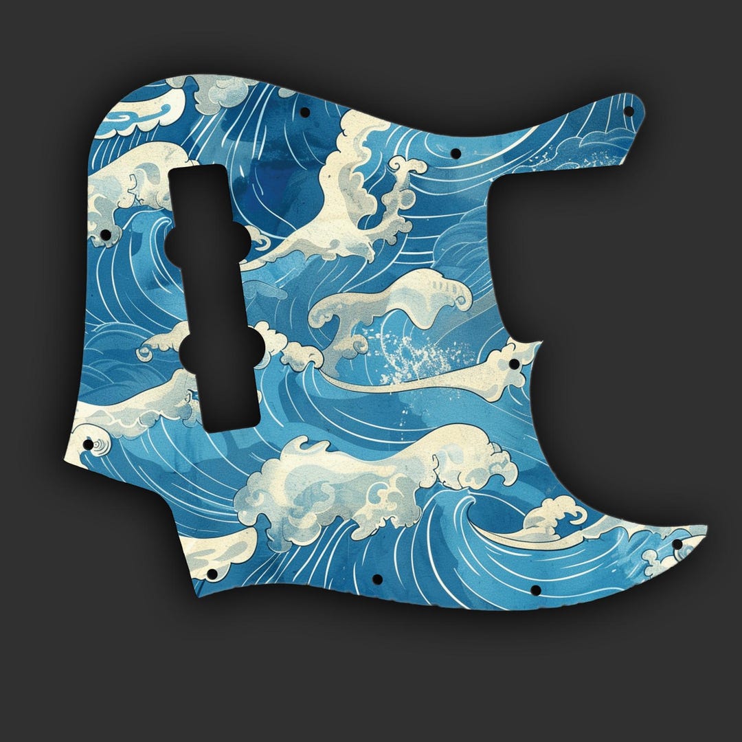 Custom Fender Jazz Bass Pickguard, Unique Graphical Jazz Bass Scratch ...