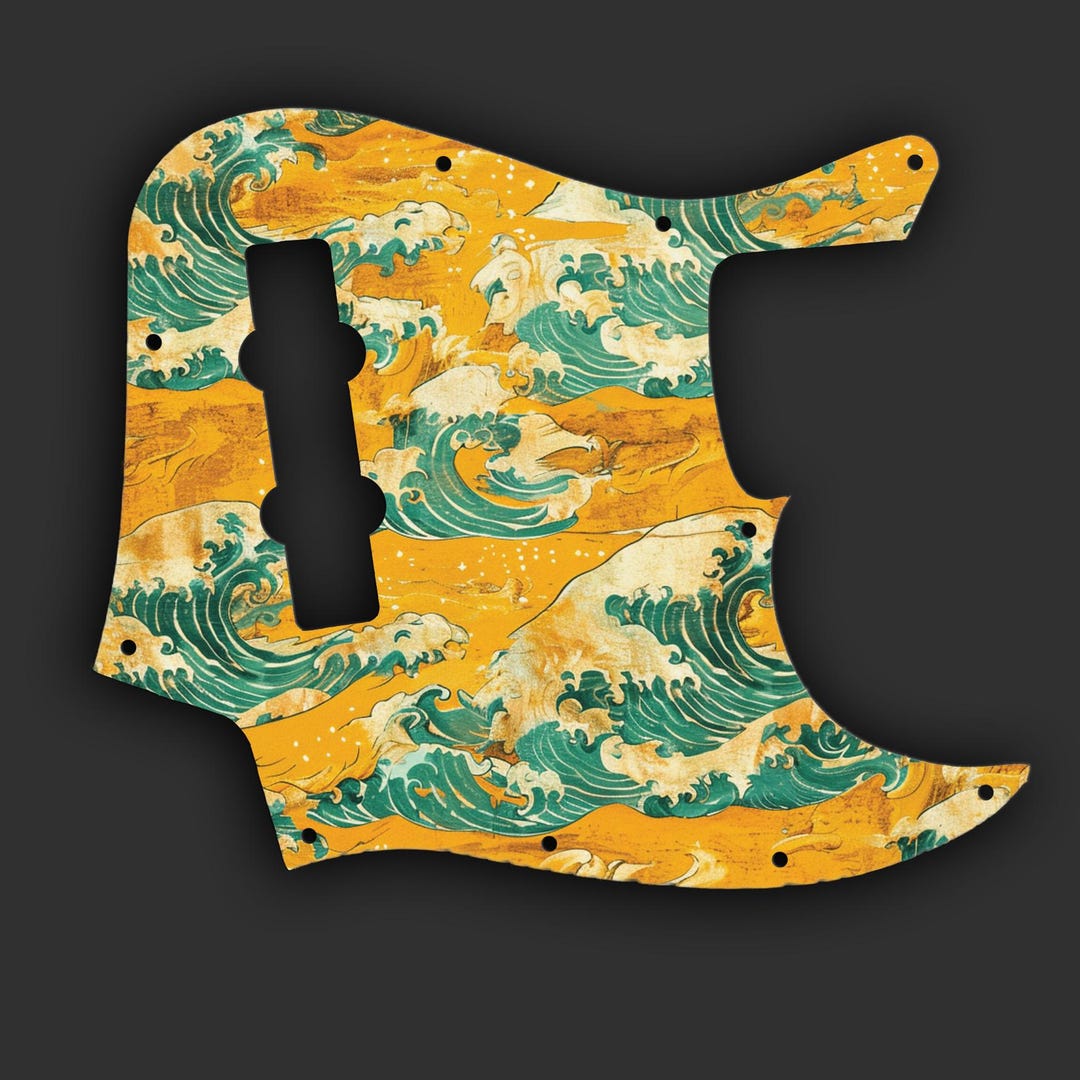 Custom Fender Jazz Bass Pickguard, Unique Graphical Jazz Bass Scratch ...