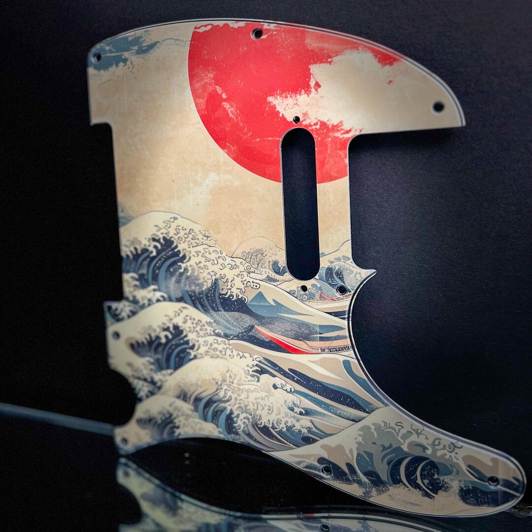 Custom Fender Telecaster Pickguard, Unique Graphical Japanese Art Tele ...
