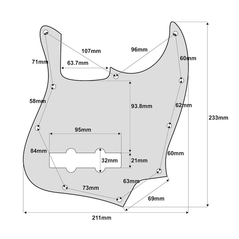 Custom Fender Jazz Bass Pickguard With Unique Design | Unique Bass ...