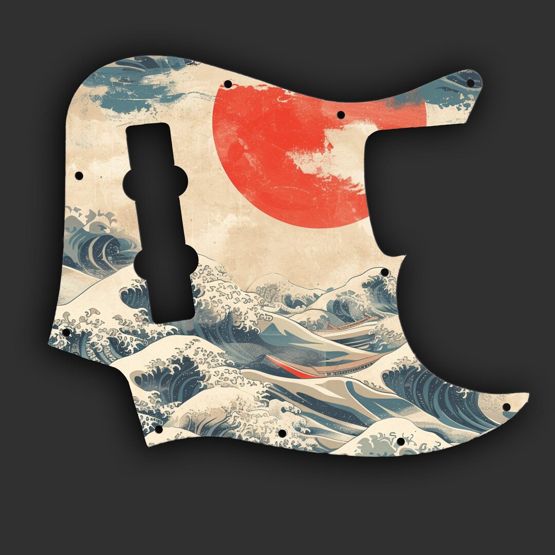 Custom Fender Jazz Bass Pickguard, Unique Graphical Jazz Bass Scratch ...