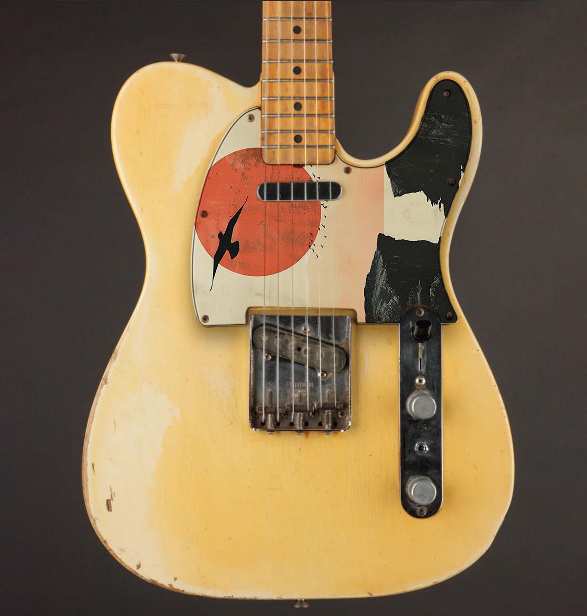 Fender Telecaster Pickguard 8 Mounting Hole 3 Plyw/b/w Custom Boho Art ...