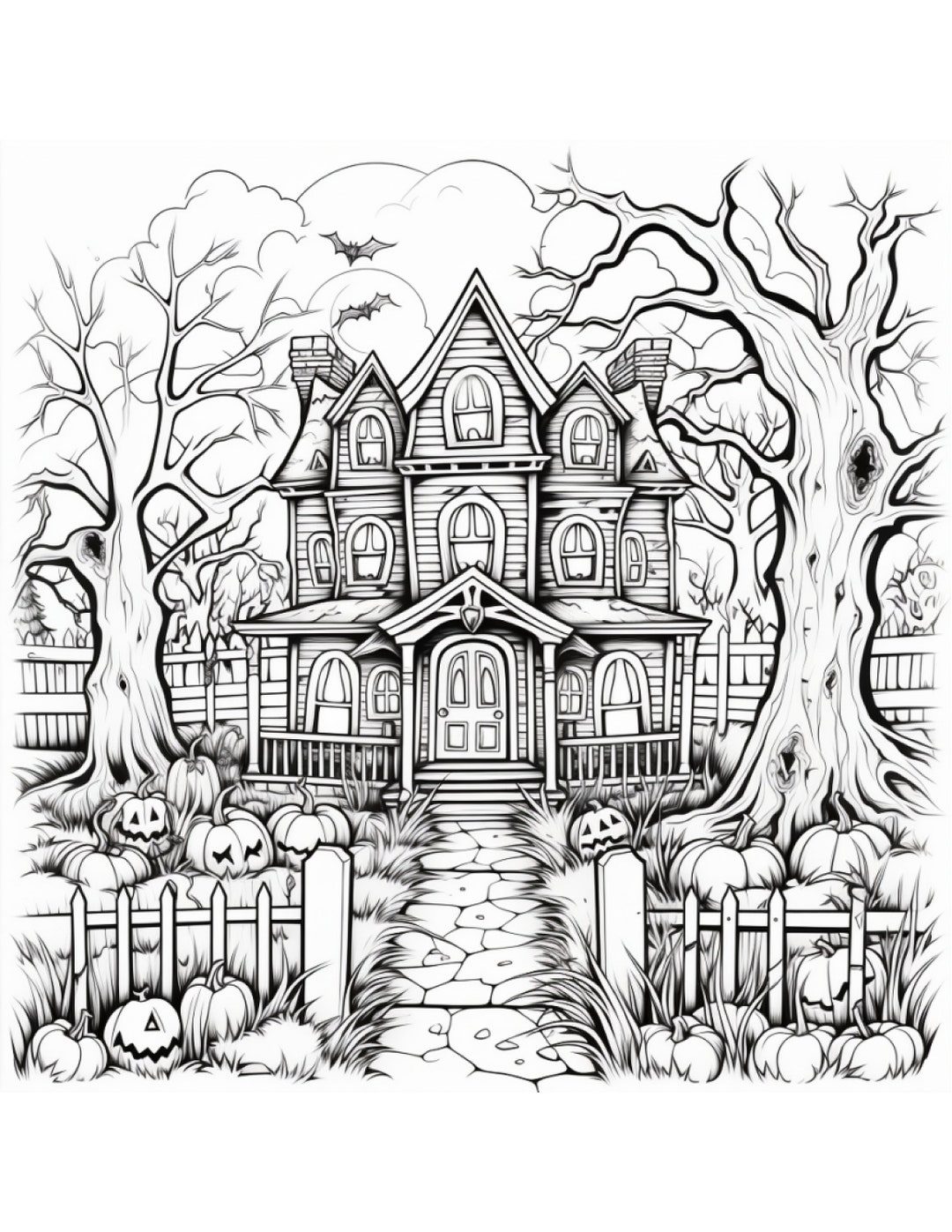 Halloween Coloring Page for Adults, Fall and October Themed. Page 7 ...