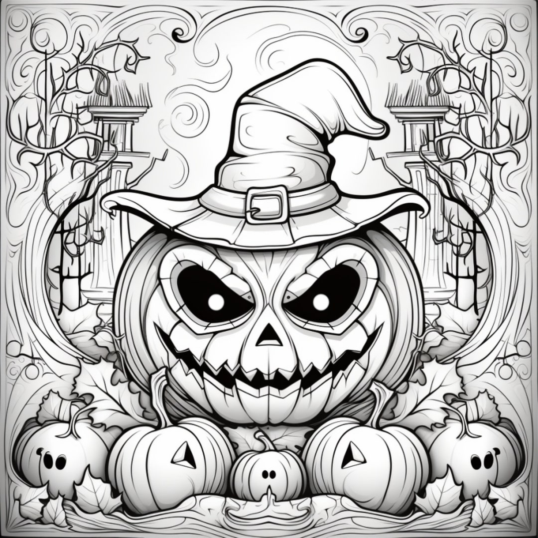 Halloween Coloring Page For Adults Fall And October Themed Page 17
