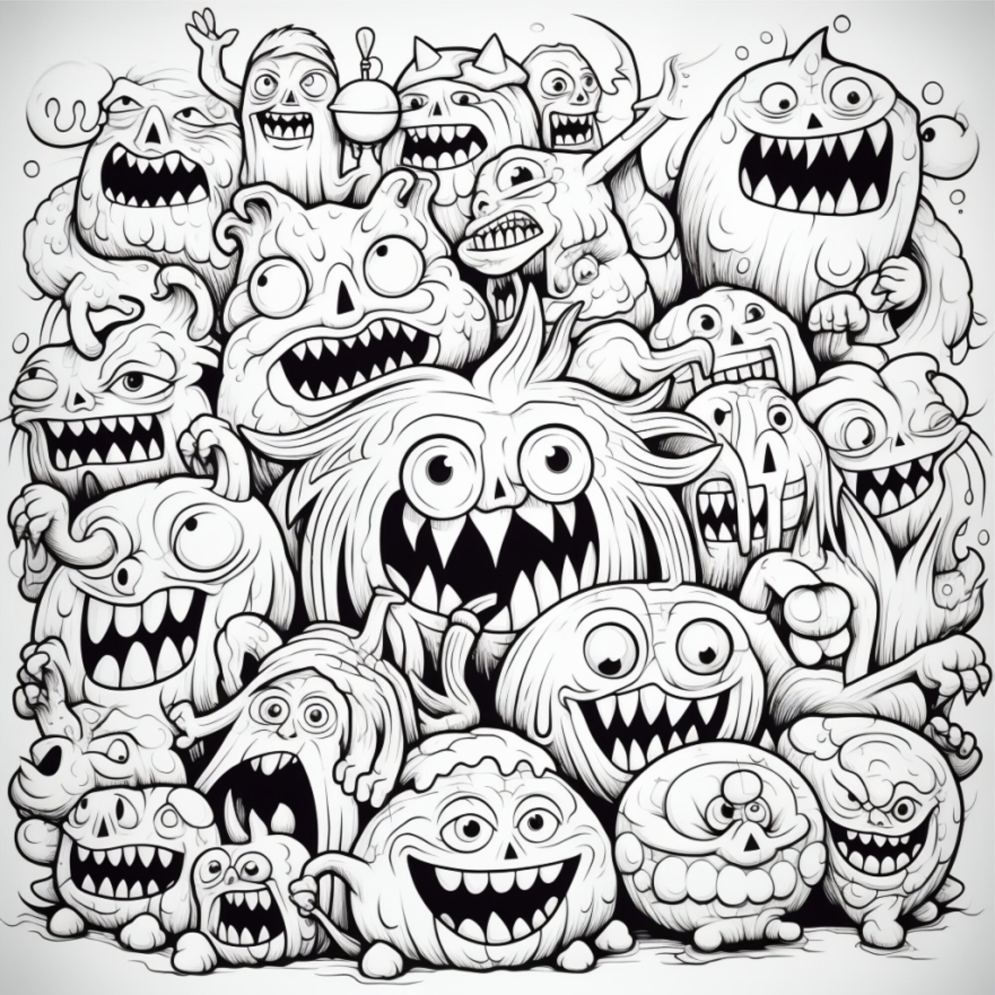 Halloween Coloring Page for Adults, Fall and October Themed. Page 20 ...