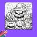 Halloween Coloring Page for Adults, Fall and October Themed. Page 26 ...