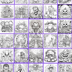 Halloween Coloring Page for Adults, Fall and October Themed. Page 22 ...