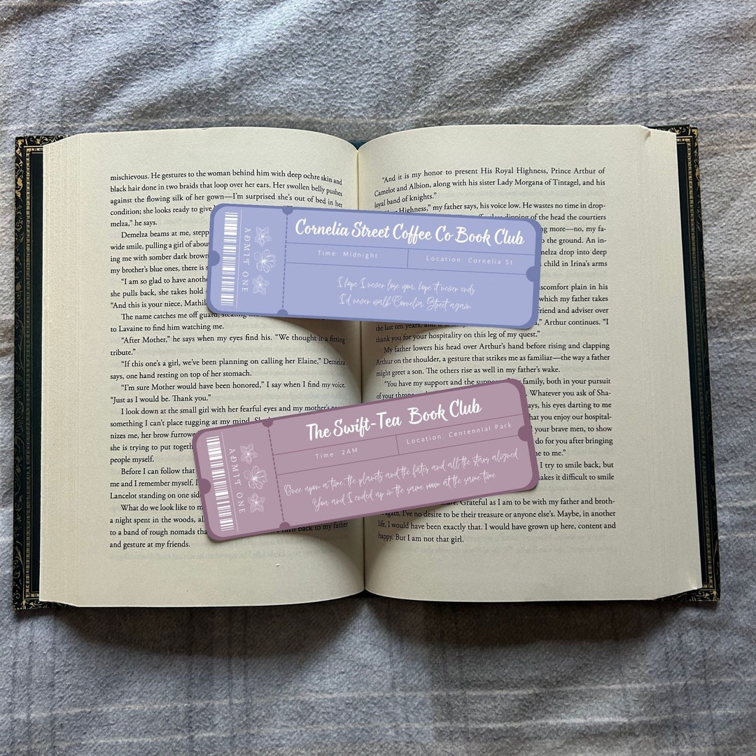 Taylor Swift Inspired Bookmarks | Swift-tea, Cornelia Street Book Club ...