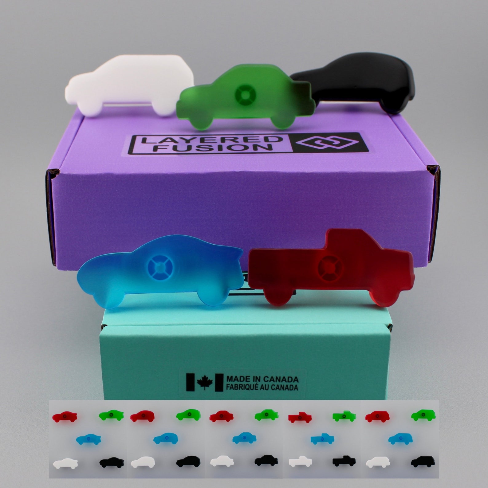 Red 3D Printed Cars Drawer Knobs - Pickup Truck, Sports Car, Hatchback ...