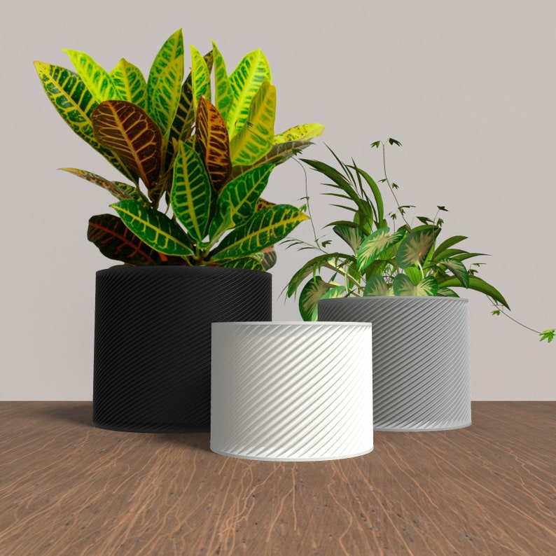 RETORTA Planter Collection WHITE Modern Cylinder Planter for Indoor ...