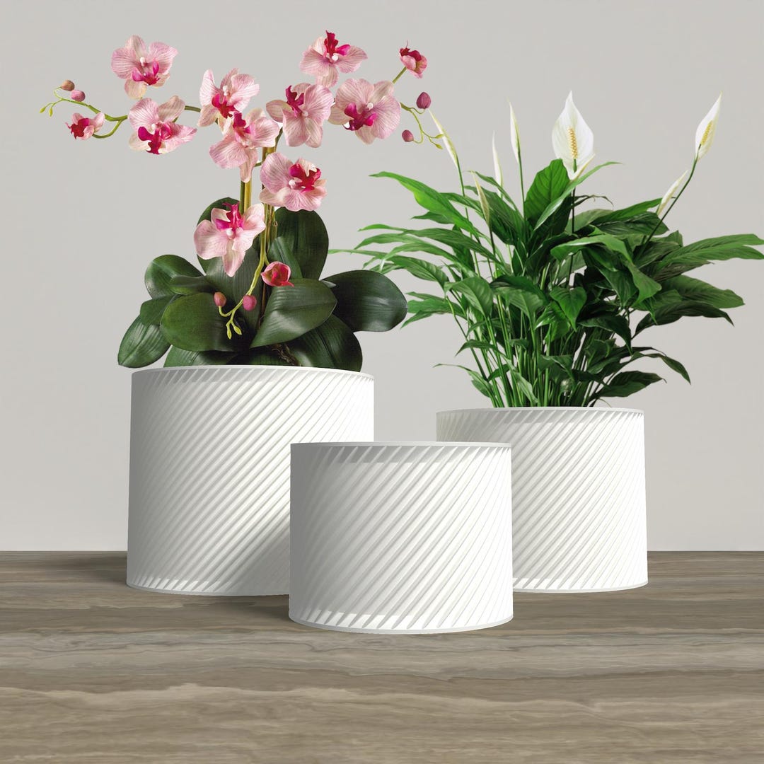 RETORTA Planter Collection WHITE Modern Cylinder Planter for Indoor ...