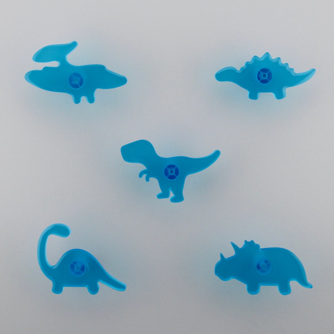 Blue 3D Printed Dinosaur Drawer Knobs - T-rex, Brontosaurus ...