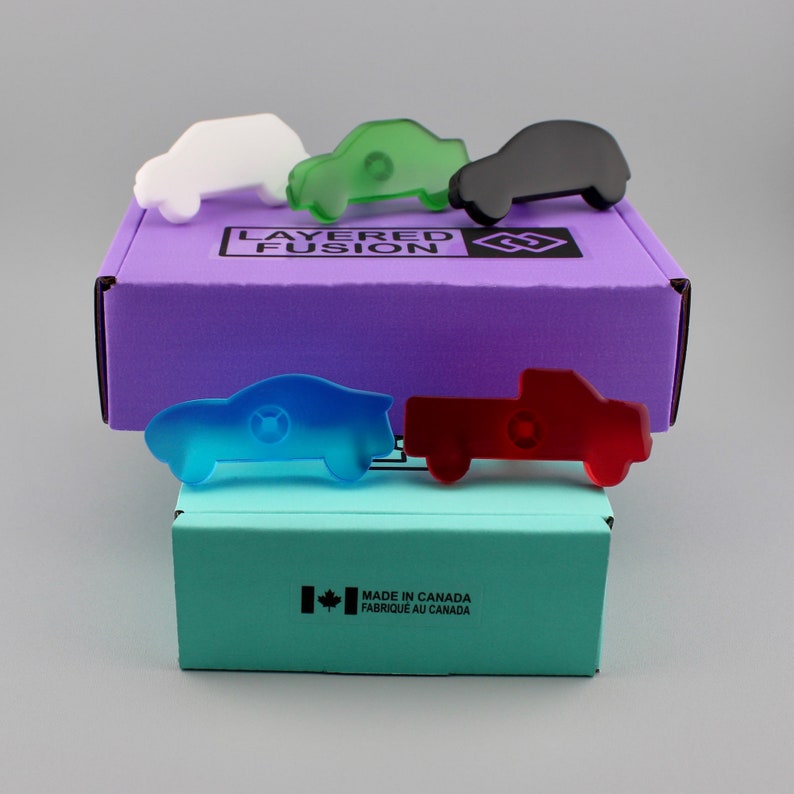 White 3D Printed Cars Drawer Knobs -pickup Truck, Sports Car, Hatchback ...
