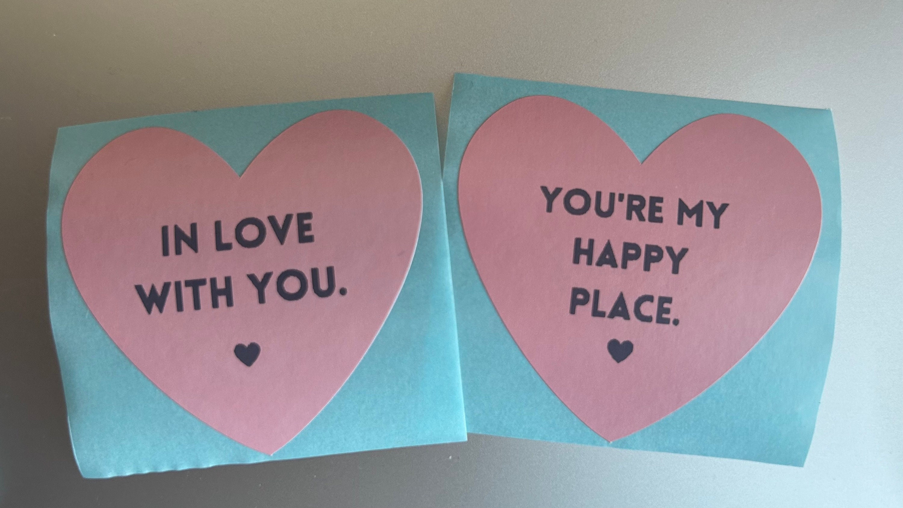 Charming Heart-shaped Stickers With Everyday Love Messages - Etsy