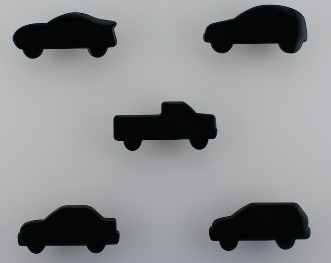 Black 3D Printed Cars Drawer Knobs -pickup Truck, Sports Car, Hatchback ...