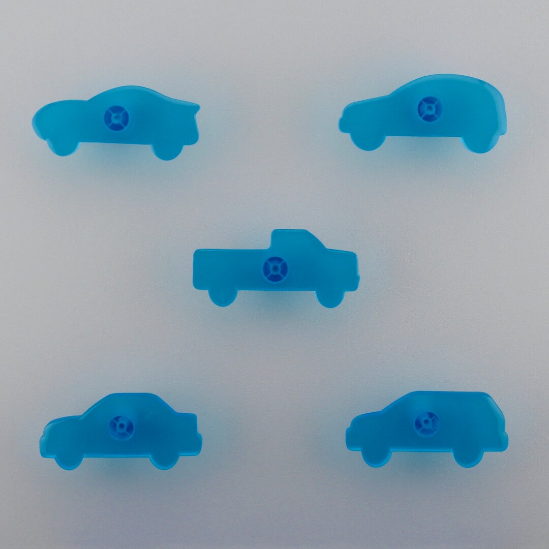 Blue 3D Printed Cars Drawer Knobs -pickup Truck, Sports Car, Hatchback ...